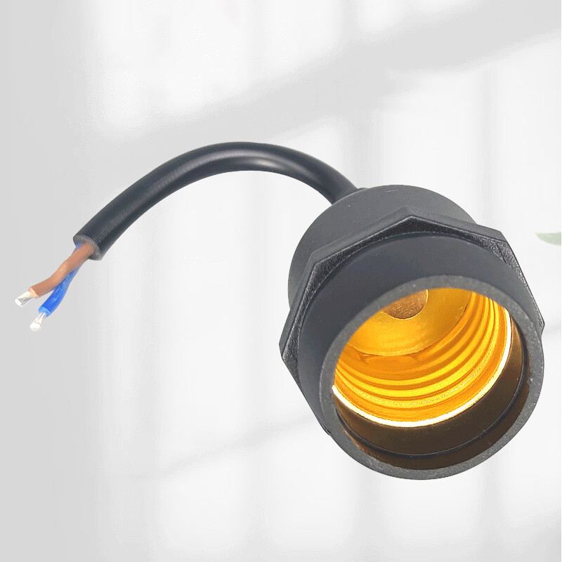 IP68 Outdoor E27 Waterproof Lamp Cap Bulb Lamp Holder 10cm- 200cm Black ...