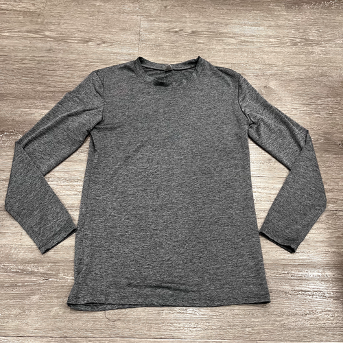 Compression Shirt Mens Medium Gray Crew Neck Long Sleeve Workout Slim ...