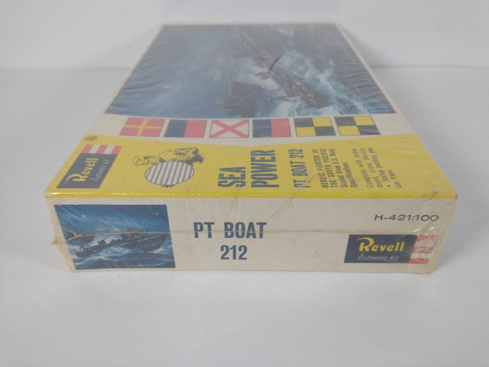 PT Boat 212 Torpedo Boat Revell Model Kit H-421:100 Sealed Box 1961 | eBay