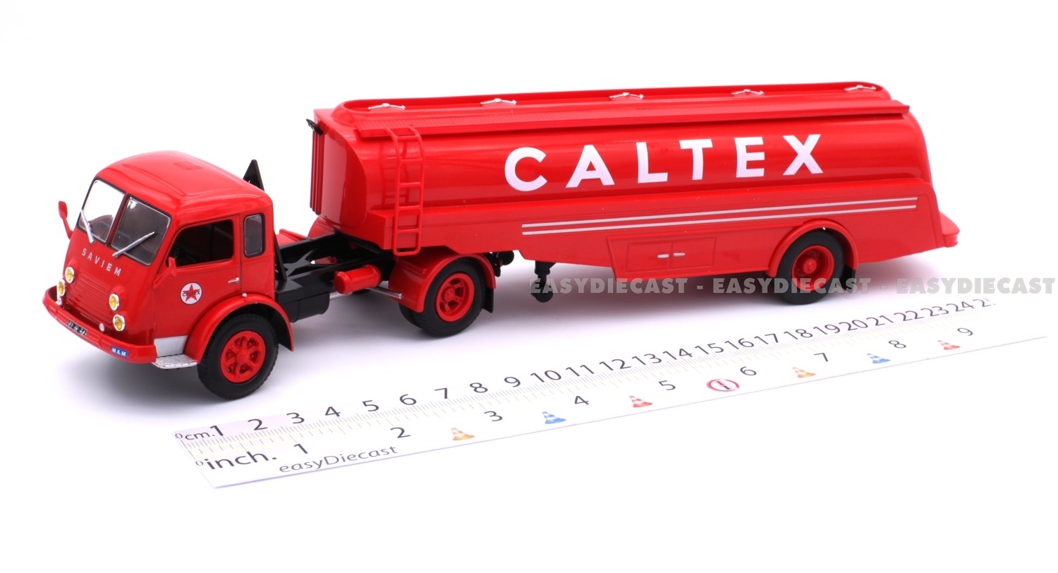 SAVIEM TANCARVILLE 1:43 CALTEX CAMION TRUCK & TRAILER IXO ALTAYA SEMI ...