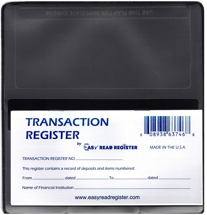 5 Checkbook Registers with 1 Vinyl Checkbook Cover for Top Tear Checks ...