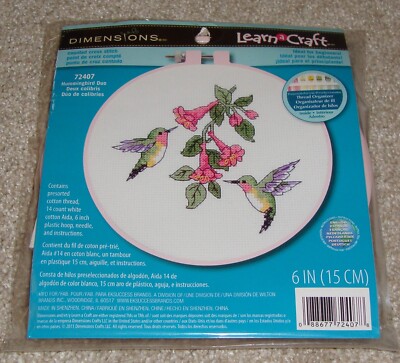 Dimensions Hummingbirds Counted Cross Stitch Kit - Brand New - So Cute ...