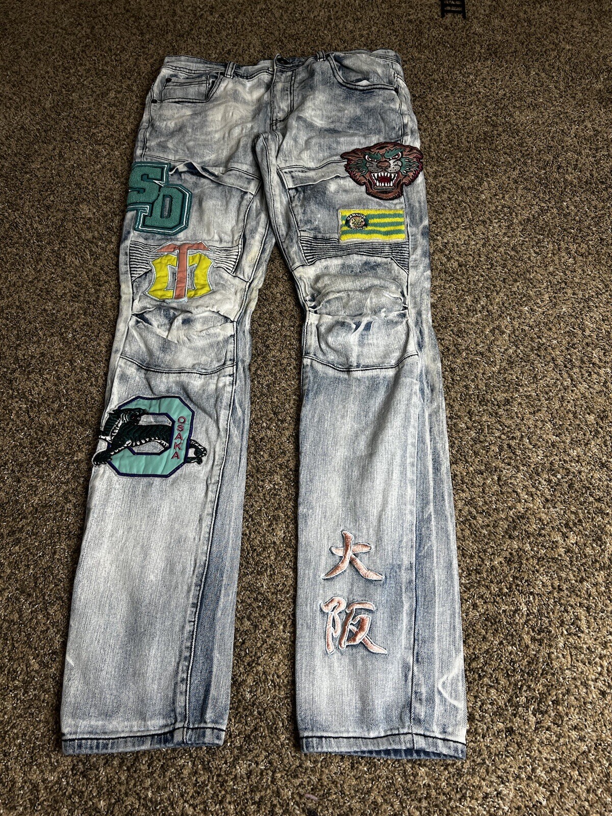 Stall & Dean Dstrkt Denim Hanshin Tigers Osaka Patches Embroidered 32/ ...