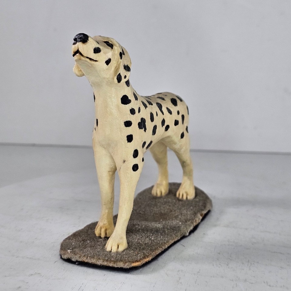 Handcrafted Dalmatian Dog Wood Sculpture By W.L. Bill Payne Folk Art ...