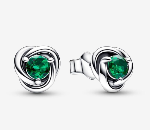 NEW PANDORA May Crystal Birthstone Eternity Circle Stud Earrings | eBay