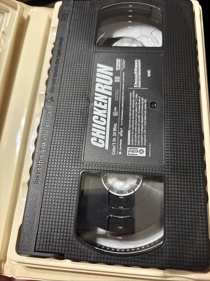 Chicken Run VHS 2000 Video Tape DreamWorks Original Movie Clamshell Case Rare! 667068575439| eBay