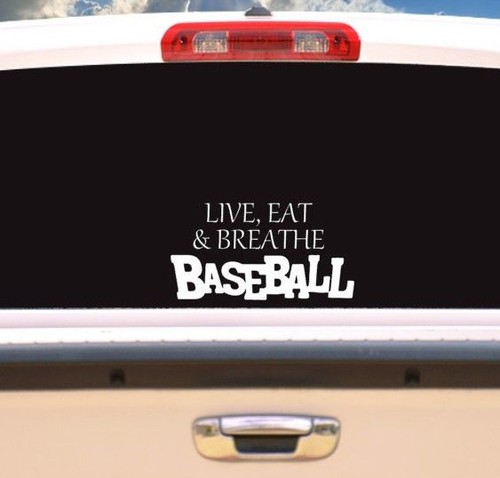 Live Eat Breathe Baseball Basketball Sports Vehicle/Window/Laptop Decal ...