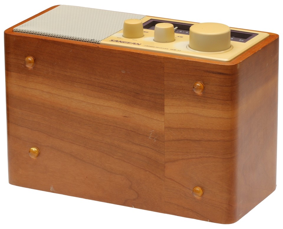 Sangean WR-11 AM FM Table Top Radio Analog Dial Tune - Walnut Cabinet ...