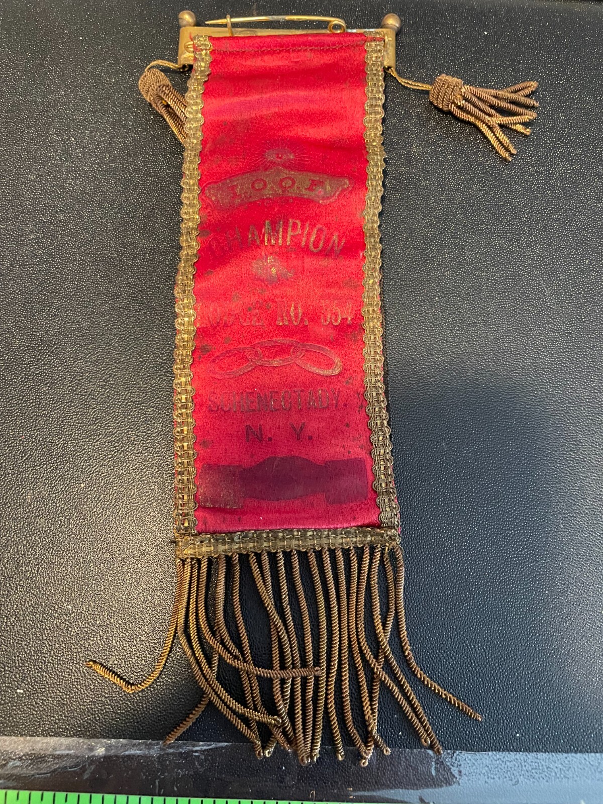 IOOF Odd Fellows Champion Lodge 554 Schenectady NY ribbon Pin (C) | eBay