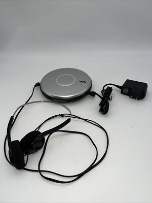 Sony Walkman D-EJ011 Portable CD Player Headphones AC Adapter TESTED —O ...