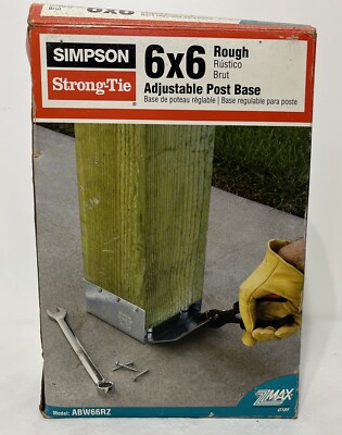 Simpson StrongTie 6" X 6" Post Support Base Adjustable ABW66RZ | eBay