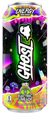 Ghost Energy EDC 2024 Electric Limeade Glow-In-The-Dark Can 1-16 FL OZ ...