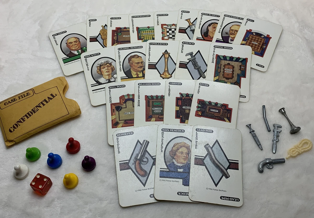 Clue Game Piece Cards