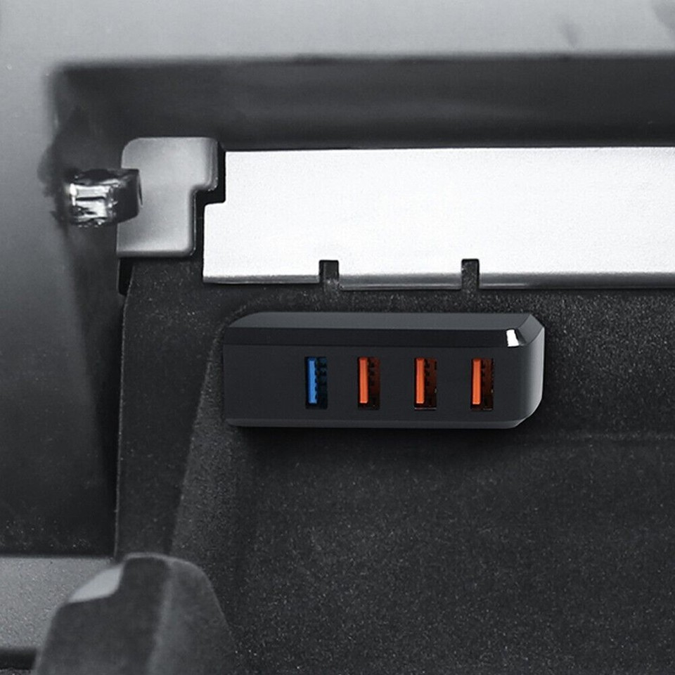 4-in-1 Multi Port Glove Box USB Hub Tesla Model 3 Y Flash Drive Docking ...
