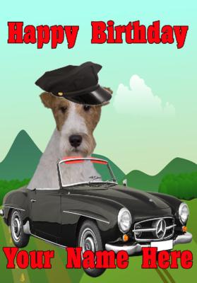 Fox Terrier Dog nfd170 Chauffeur Driver Fun Cute Personalised Birthday ...