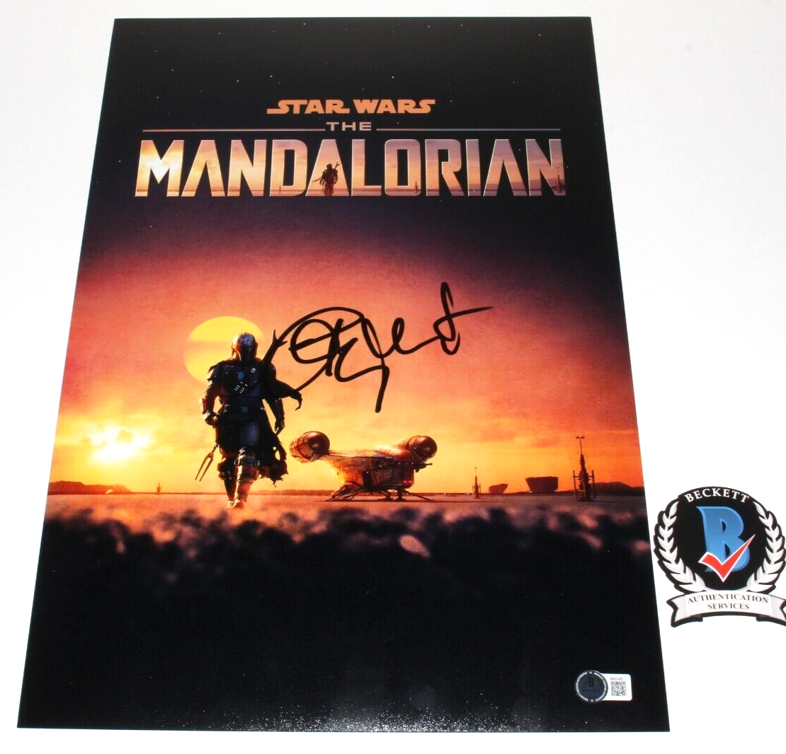 TIMOTHY OLYPHANT SIGNED THE MANDALORIAN SHOW POSTER BECKETT COA STAR ...