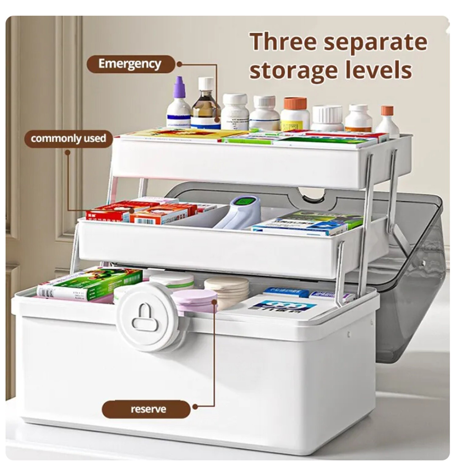 Large Capacity Medicine Box For Home Medicine Storage Pill Box First ...