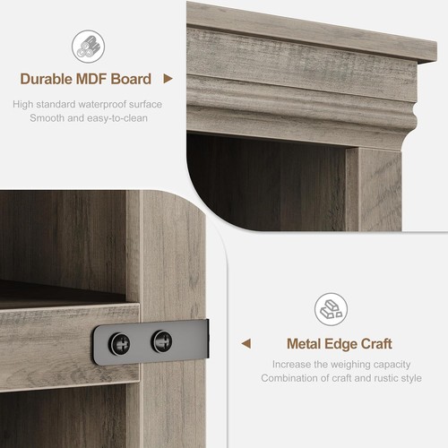 1 Pb, Mdf Retro Bookcase With 2 Doors | eBay