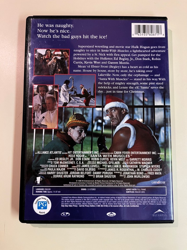 Santa With Muscles DVD, 1996 Holiday Comedy, Hulk Hogan, Ed Begley Jr ...