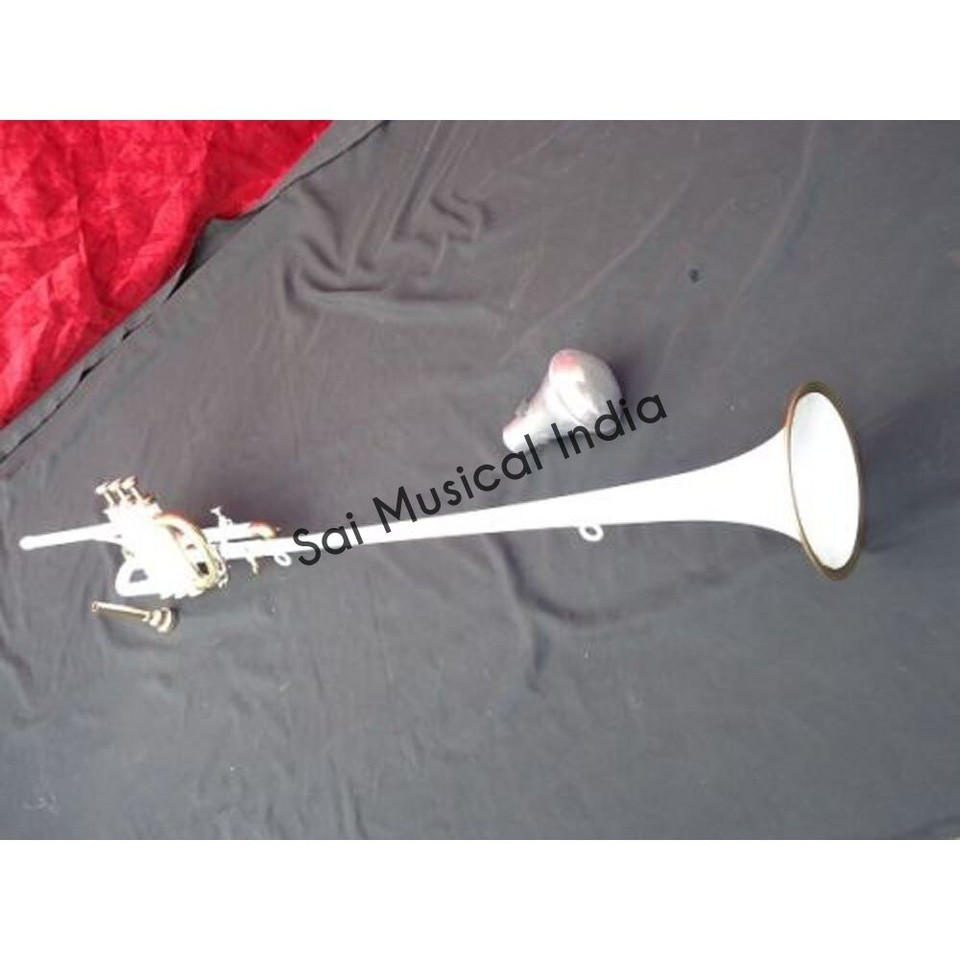 Flag Trumpet BB_PITCH Shinning Brass With case super color white BRS ...