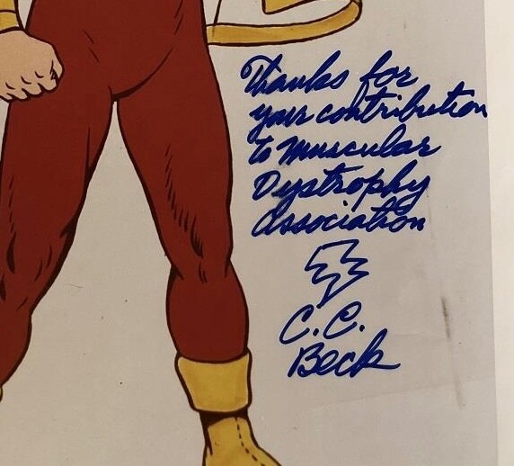 C C BECK—SIGNED CAPTAIN MARVEL PRINT | eBay