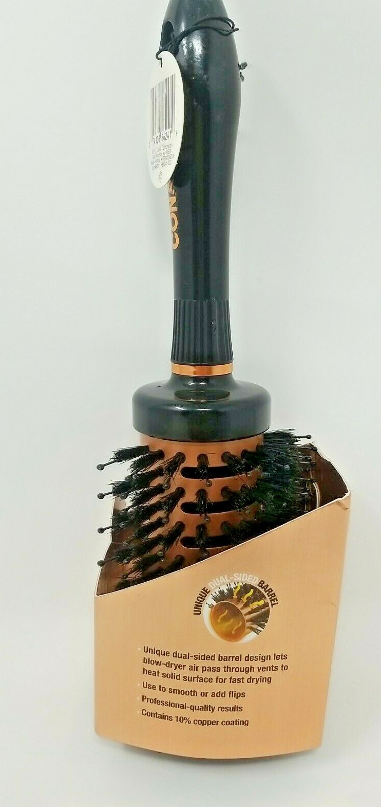 2x Conair Quick Blow Dry Pro Round Hair Brush Copper Collection for ...