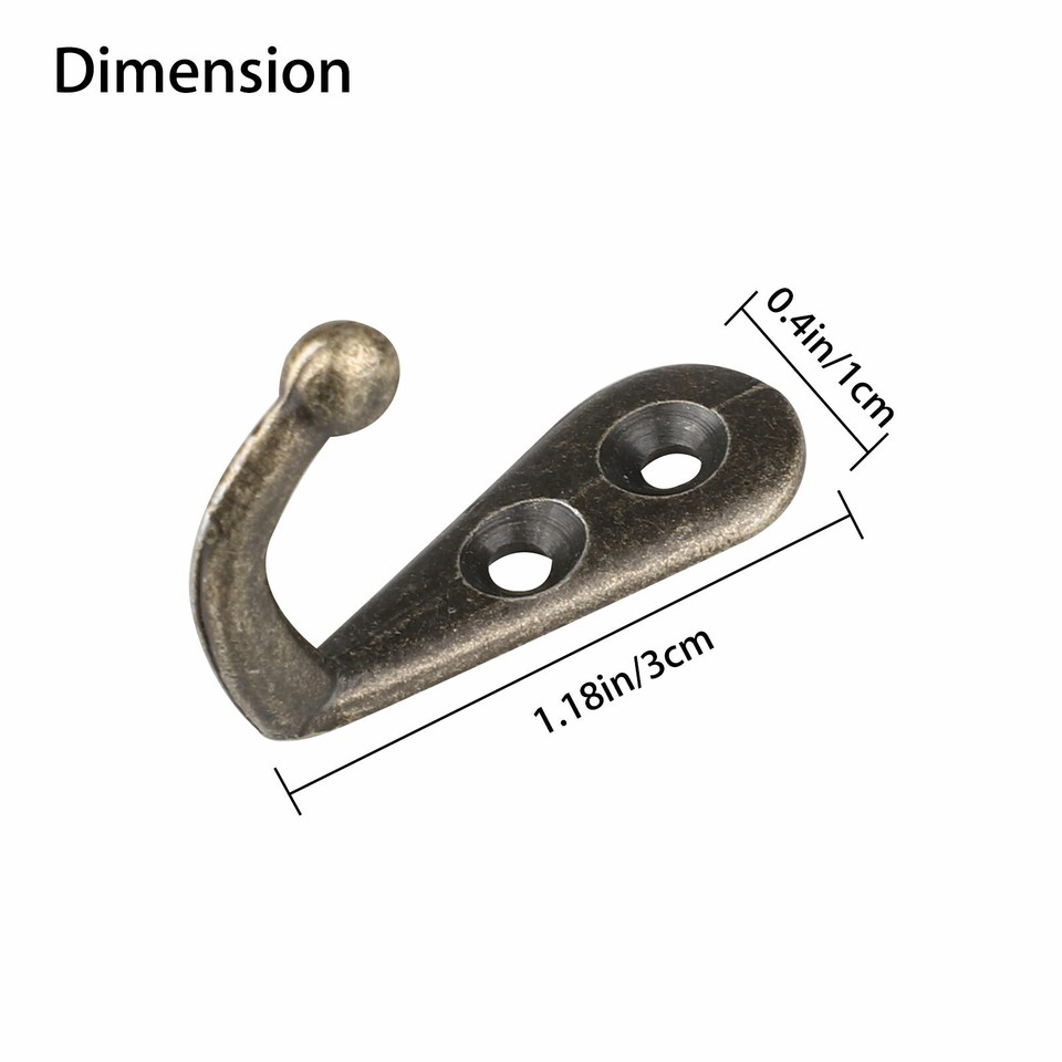 500pcs Wall Door Hanging Metal Single Hook Clothes Hat Coat Robe ...