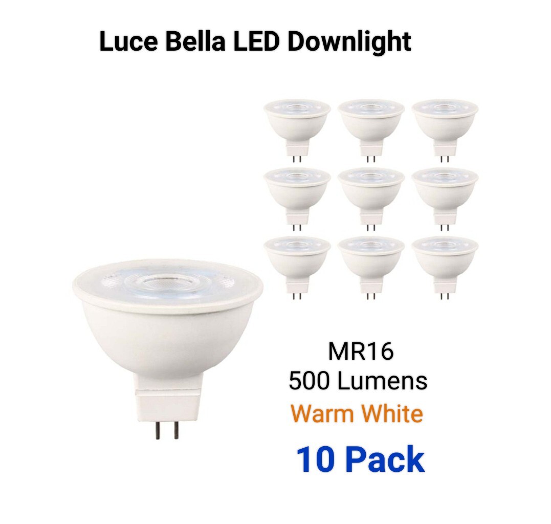 MR16 6W LED Downlight 500 Lumens Warm White 60 Degree Instant Globe ...