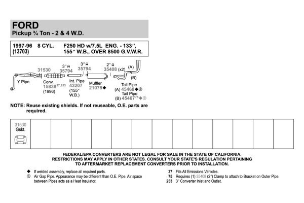 Exhaust Muffler-Quiet-Flow SS Walker 21075 for sale online | eBay