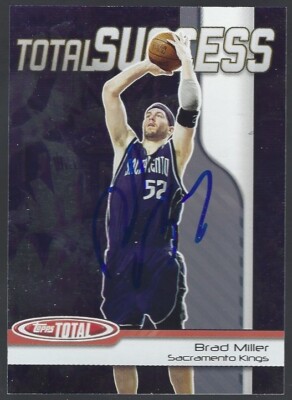 2004-05 Topps Total Success #TS3 Brad Miller IP autograph signed card ...