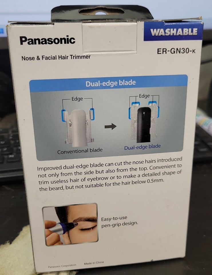 Panasonic Nose Trimmer and Facial Hair Trimmer,ER-GN30-K Washable Trimmer Open b | eBay