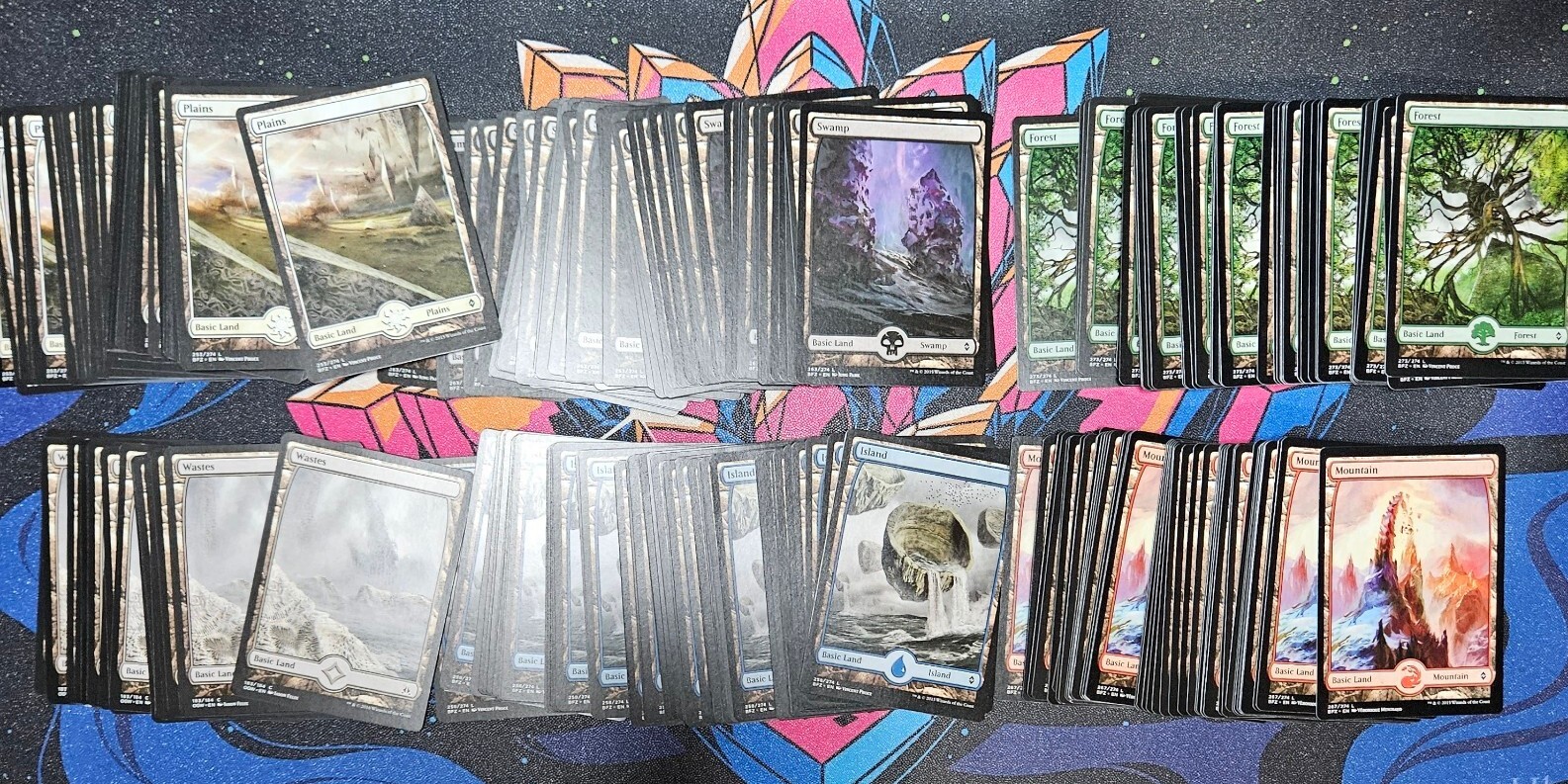 245x Full Art Battle For Zendikar Basic Land Lot 45 Each 20 Wastes ...