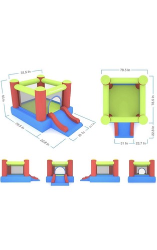 Mini Bounce House, Jump and Slide Bouncing Playhouse, Picasso Tiles | eBay