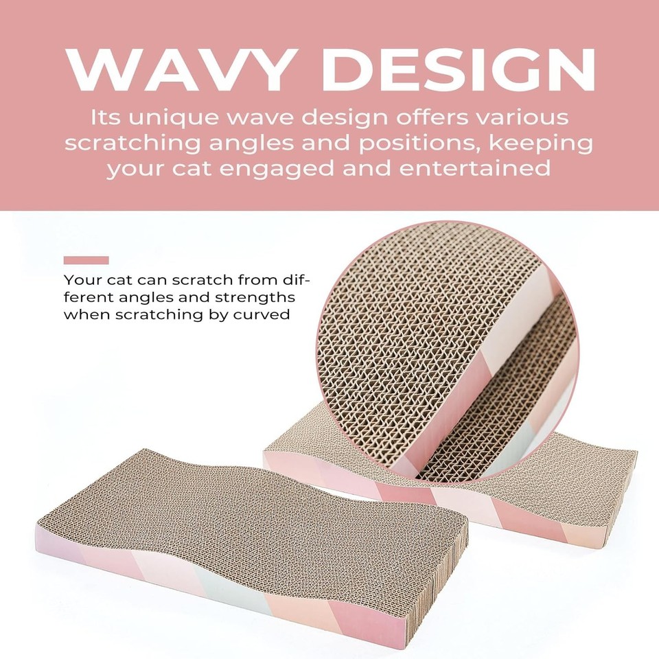 Cat Scratching Board cat Scratcher Scratch Pad Cardboard 2pcs, Beige | eBay