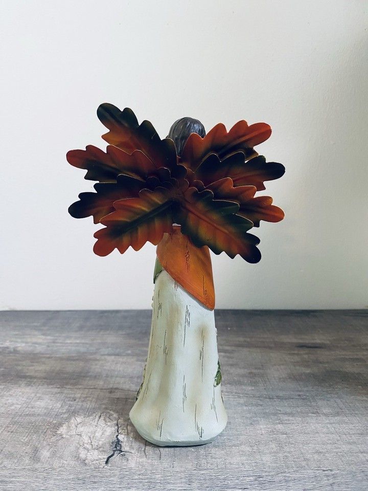 Autumn Pilgrim Angel Leaf Wings Figurine Resin | eBay