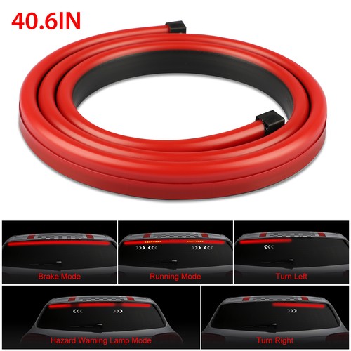 40" Red Flowing LED High 3rd Brake Turn Signal Tail Light Strip Rear ...