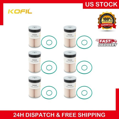 6 Pack FS19764 For Fleetguard Cummins Fuel Filter / Water Separator | eBay
