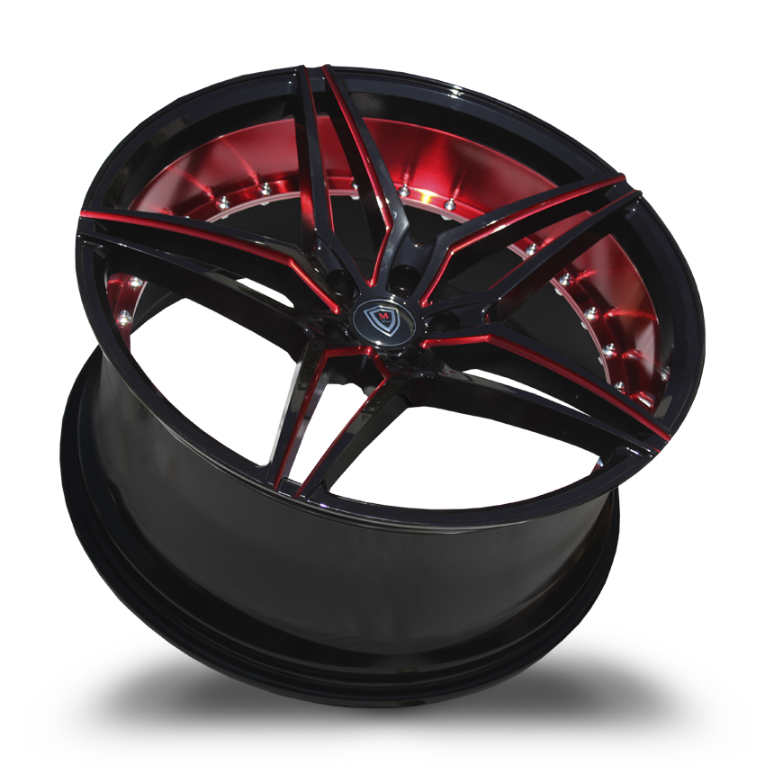 20x10.5 Marquee M3259 5x112 Black & Red Wheels Rims +33mm offset ...