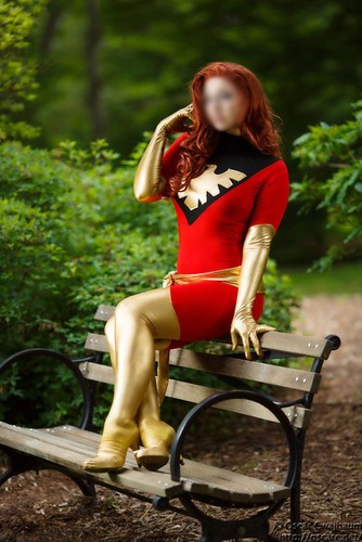 X-men Red Dark Phoenix Cosplay Suit Spandex Superhero Zentai Suit for ...