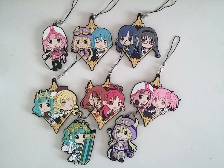 Magia Record Puella Magi Madoka Magica Rubber Strap Keychain Key Ring ...