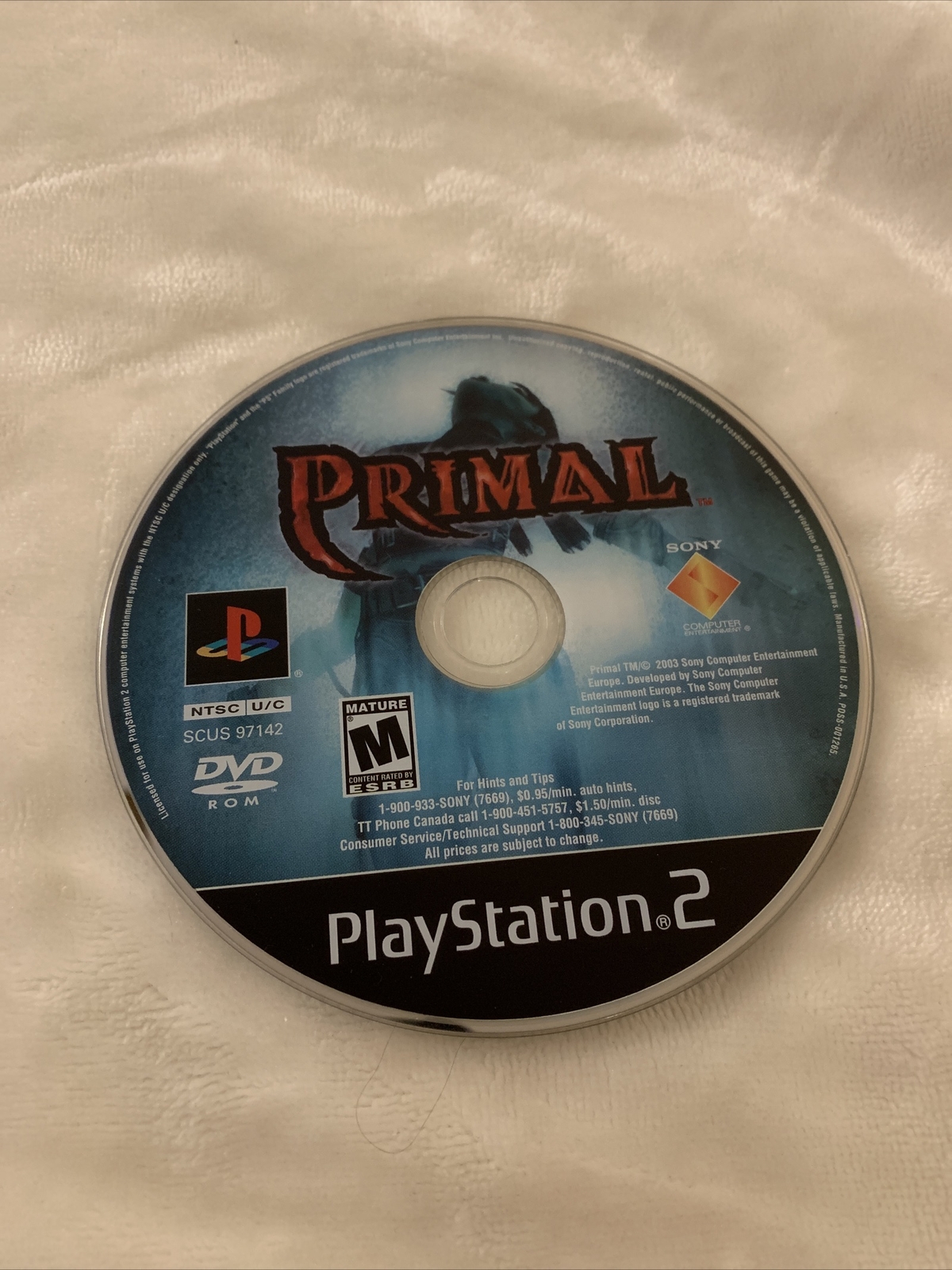 Primal (Sony PlayStation 2 PS2, 2003) - DISC ONLY - A1047 711719714224 ...