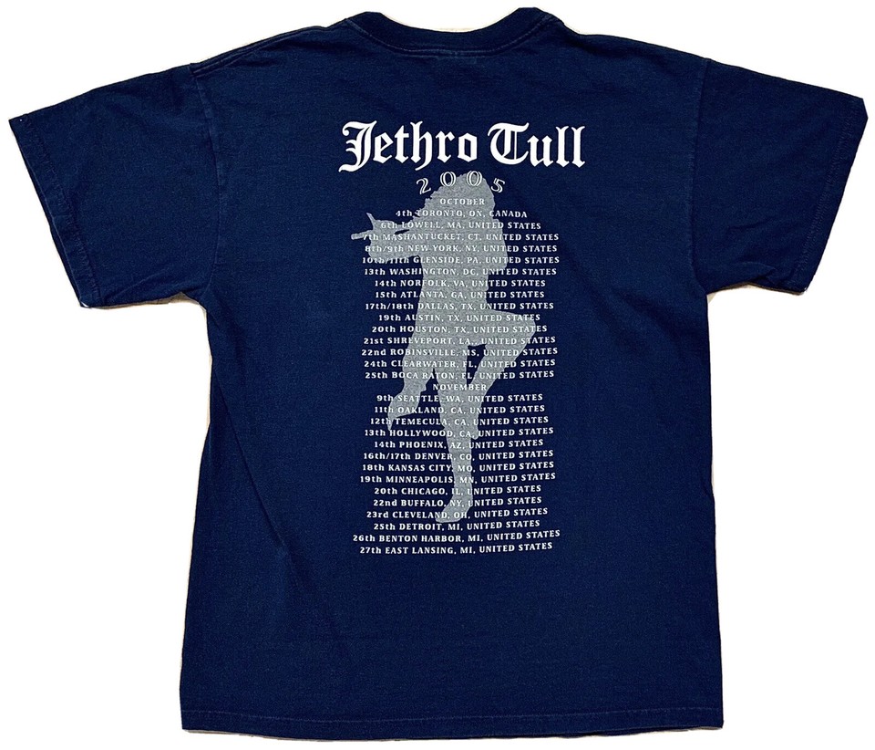 Jethro Tull Broadsword 2005 Tour T-Shirt Size Medium 100% Cotton Black ...