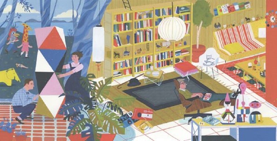 EVENTUALLY EVERYTHING CONNECTS Loris Lora Art Illustration Mid Century Modern | eBay