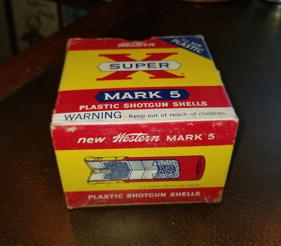Mark 5 SUPER X empty 12 GA SHOTGUN SHELLS shot shell box AMMO ORIGINAL ...