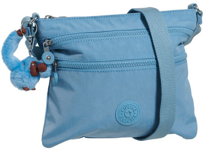 Kipling Abner Crossbody DURABLE Bag Purse BLUE MIST 8.3x9x1 PLUSH ...