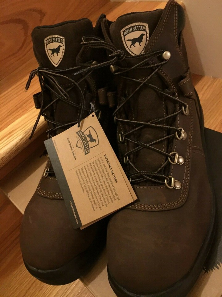 NWT Wing Irish Setter Brown Lace Work Boots 6" Men STEEL TOE EH 83608 ...