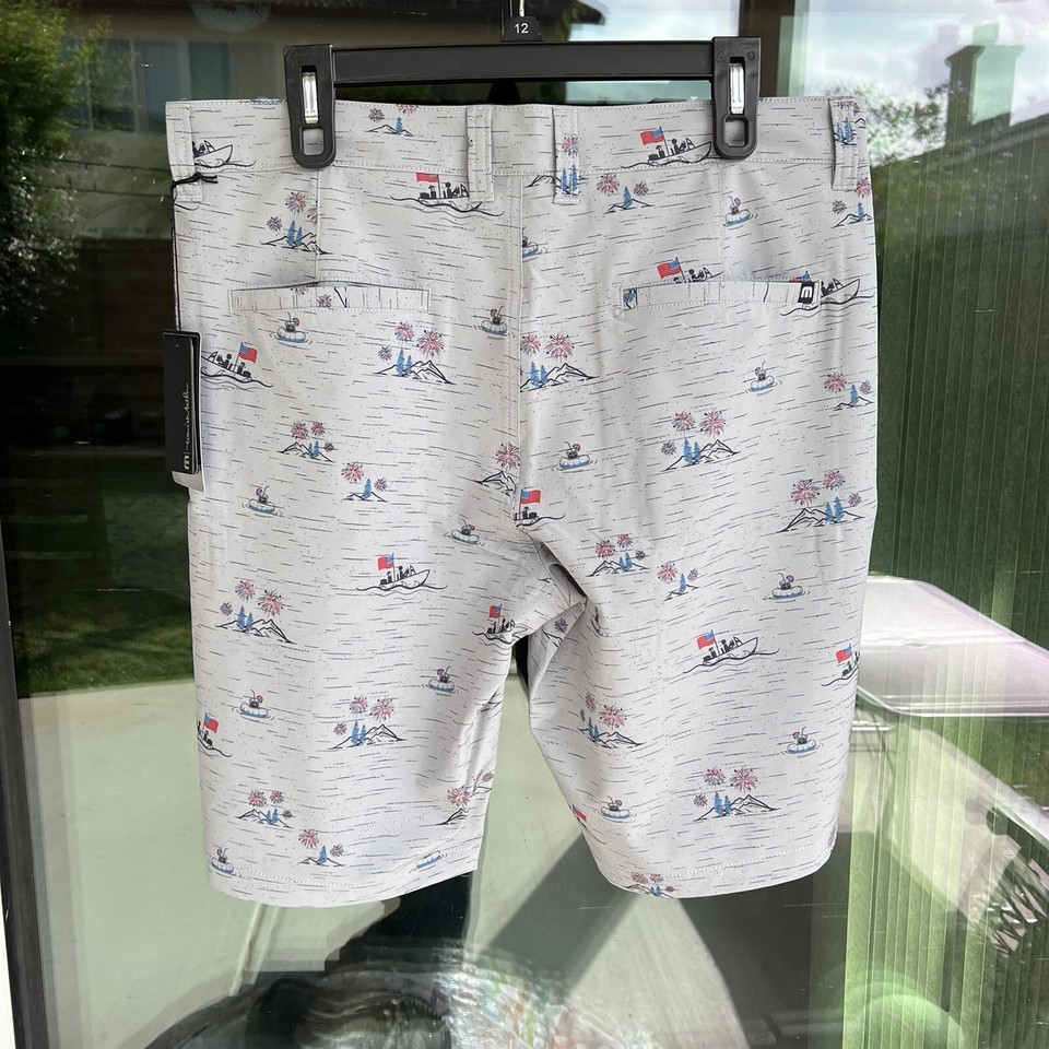 New Tag Travis Mathew Men's 36” Vacation Vibe flat front Shorts Slush ...
