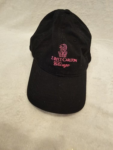 The Ritz-Carlton Chicago Hat Adults Black Pink Strapback Embroidered ...