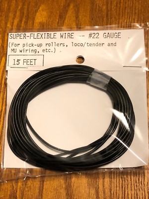 Lionel Super Flexible Wire 22 gauge 15 ft pick up rollers & tenders sw ...