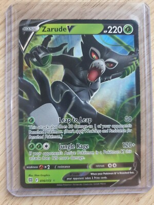 Zarude V - 016/172 - Rare Holo Card - Pokemon Brilliant Stars MINT ...